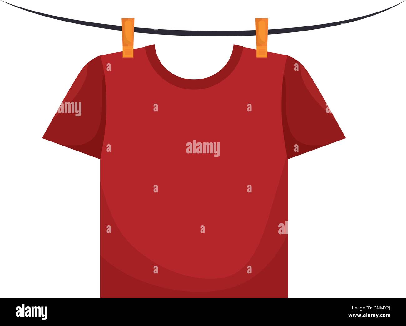 red t shirt laundry Stock Vector Image & Art - Alamy