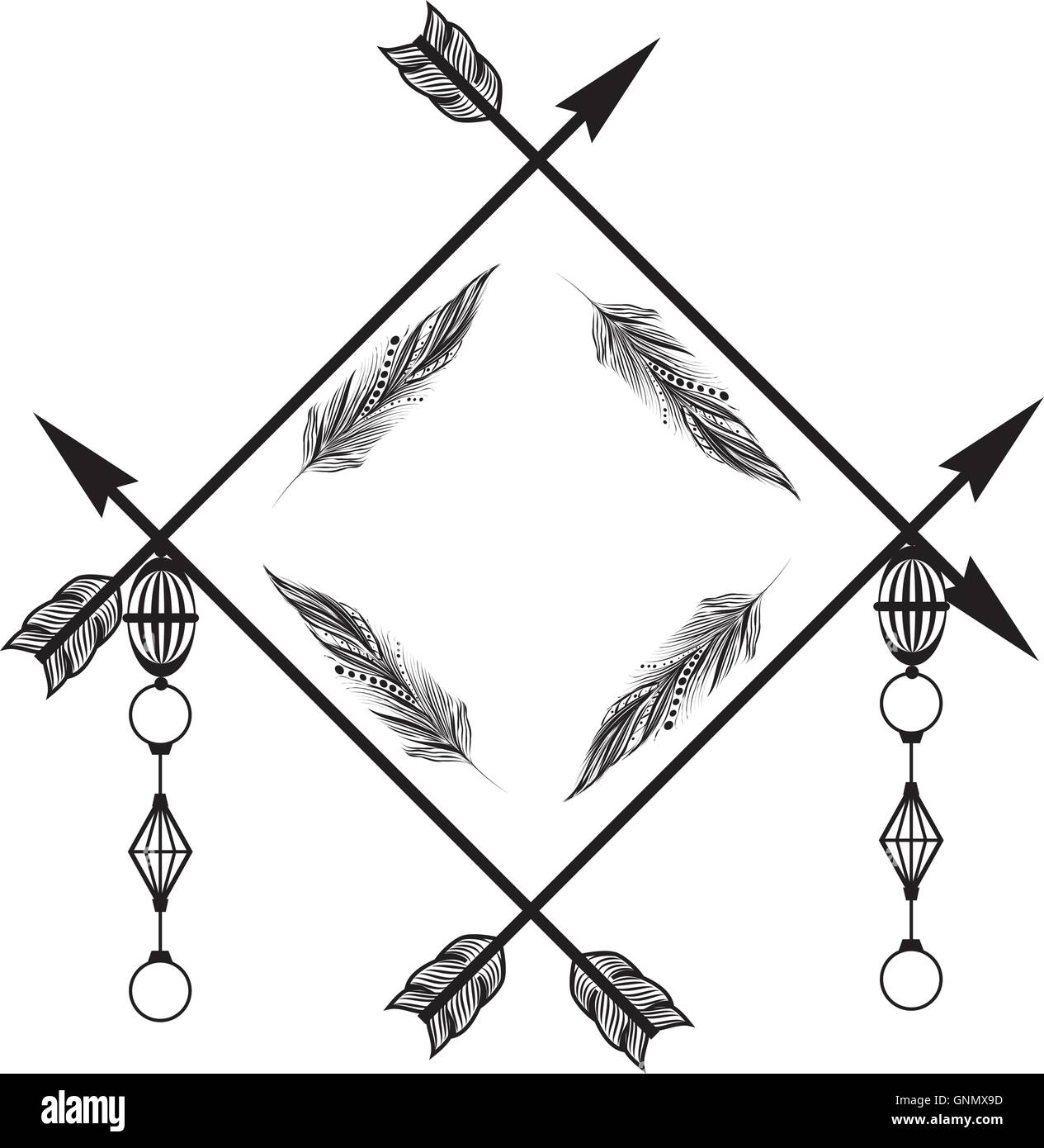 arrow square decoration Stock Vector Image & Art - Alamy