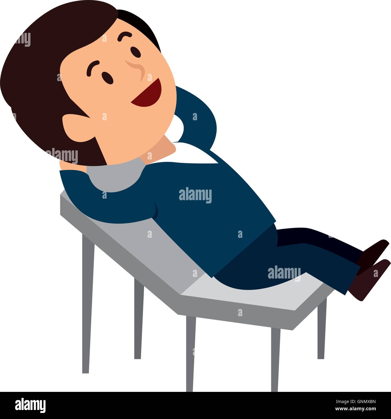 man lying smiling relaxed cartoon Stock Vector Image & Art - Alamy