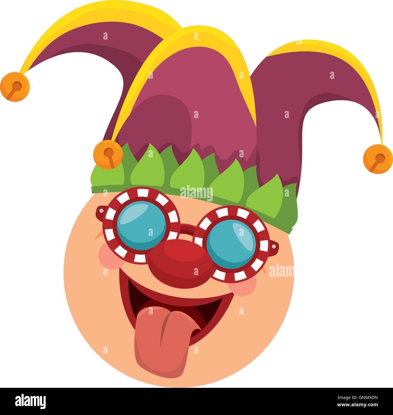 clown funny face mask Stock Vector Image & Art - Alamy