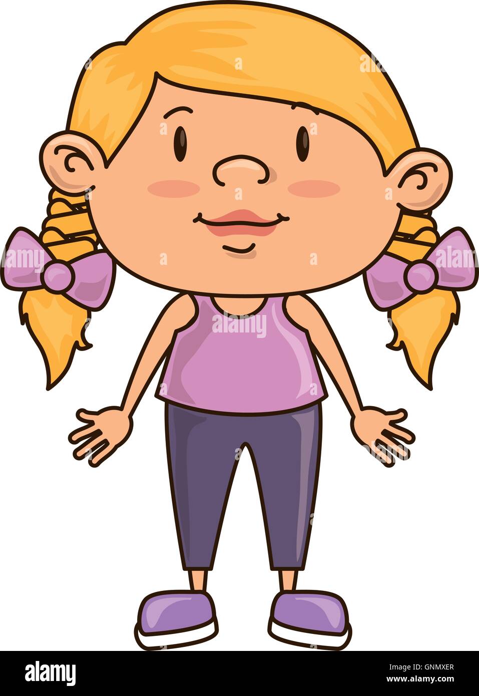 girl kid cartoon Stock Vector Image & Art - Alamy