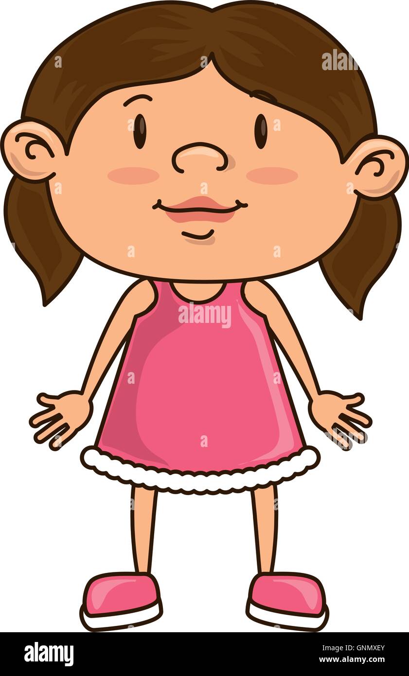 girl kid cartoon Stock Vector Image & Art - Alamy