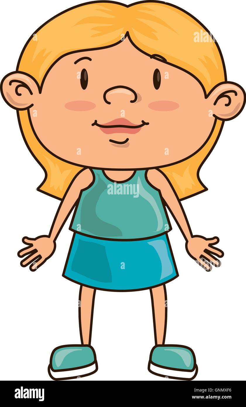 girl kid cartoon Stock Vector Image & Art - Alamy