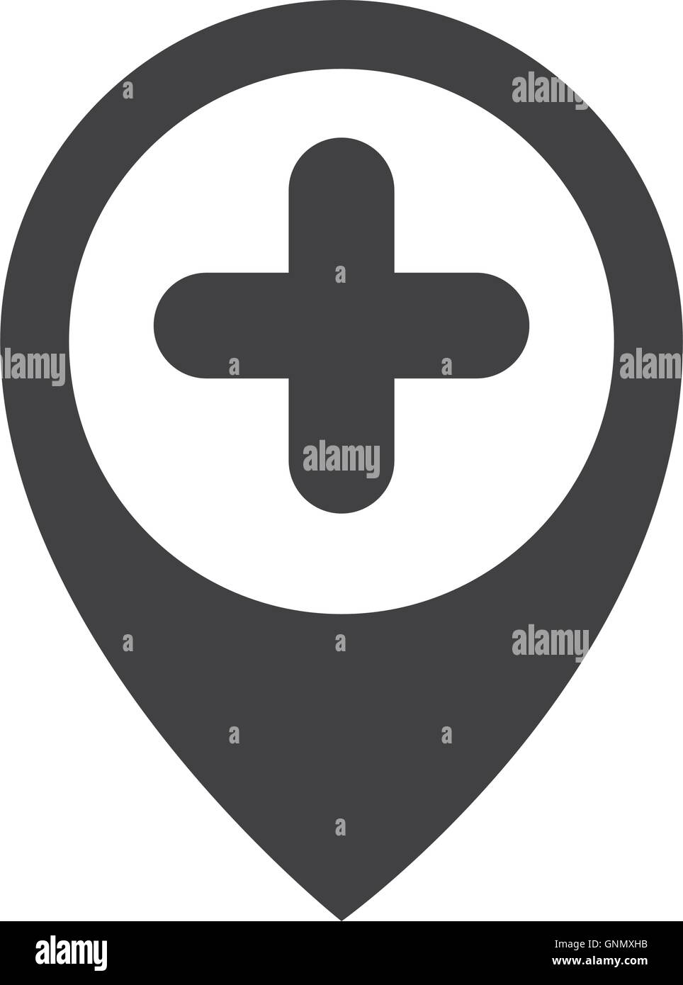 Map pin drop hospital hi-res stock photography and images - Alamy