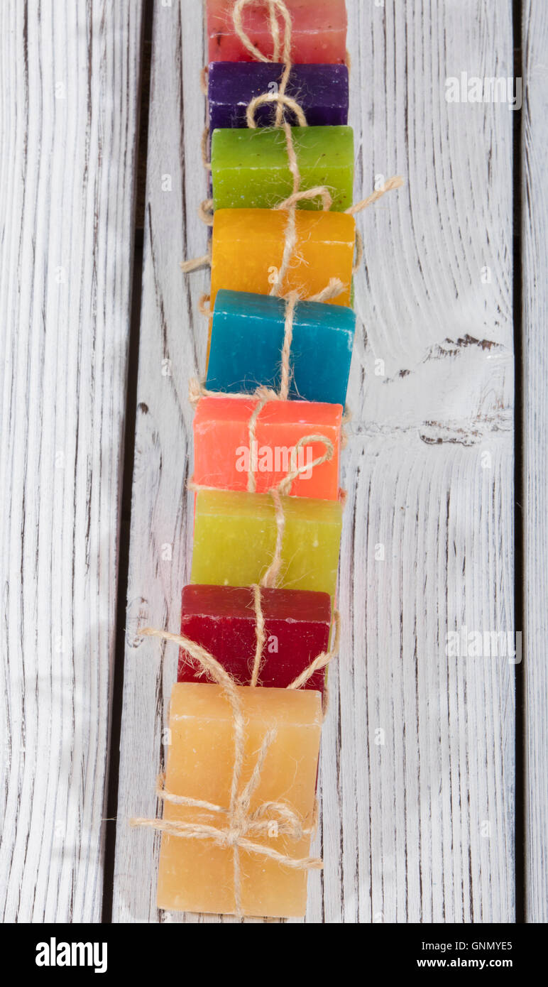 colorful natural herbal soaps Stock Photo - Alamy