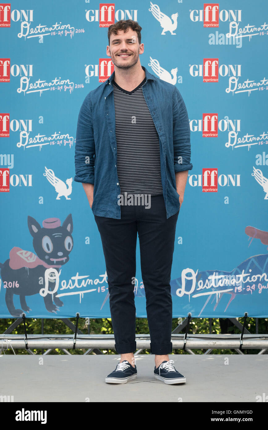 Sam Claflin attends a photocall during the Giffoni Film Festival 2016 ...