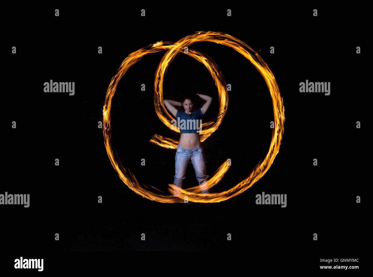 Female fire dancer hi-res stock photography and images - Alamy