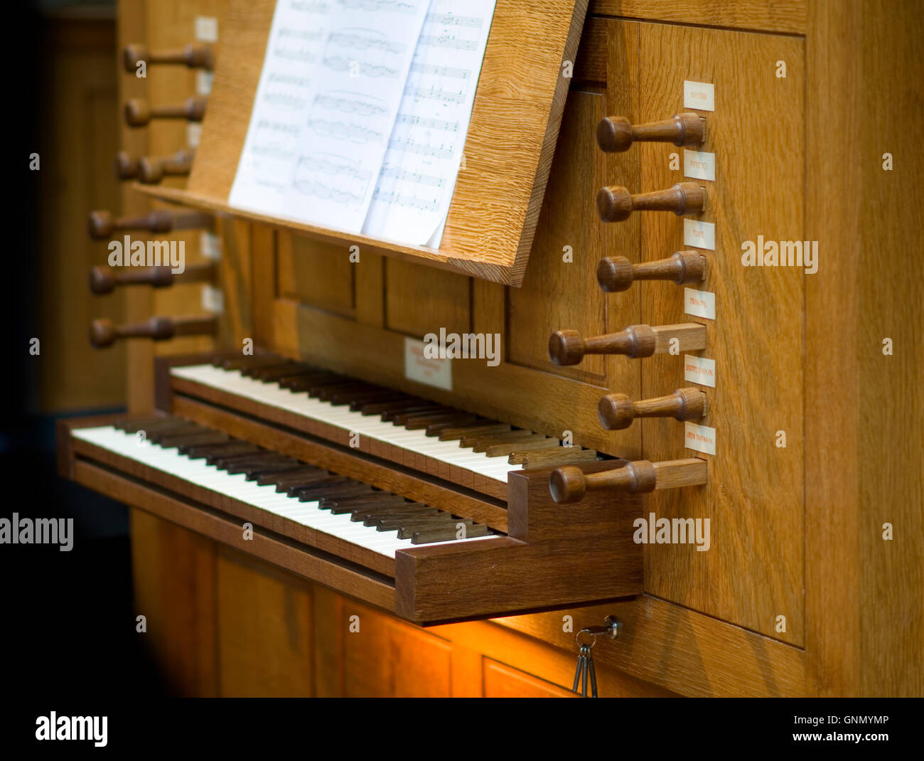 Modern church organ in St Michael and All Angels Church in Stourport ...