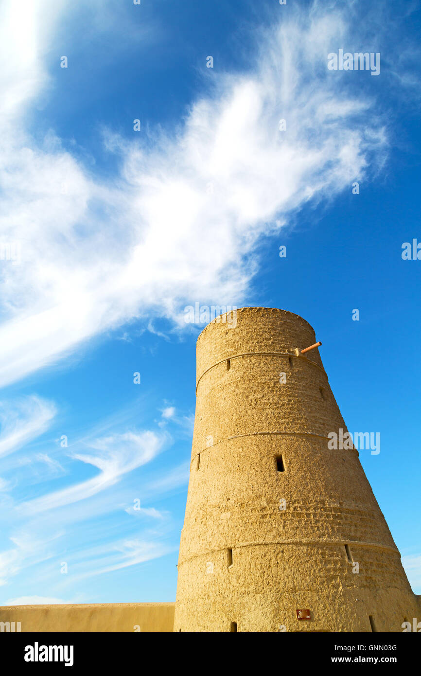 fort battlesment sky and star brick in oman muscat the old defensive ...