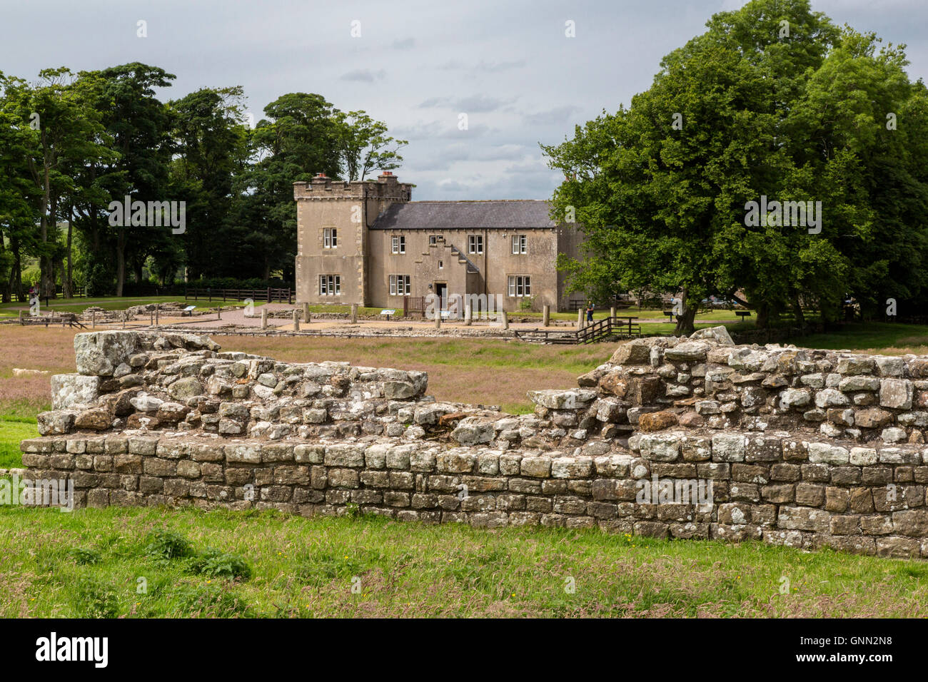 Cumbria, England. Birdoswald Fort. Victorian house from the mid-1800s ...