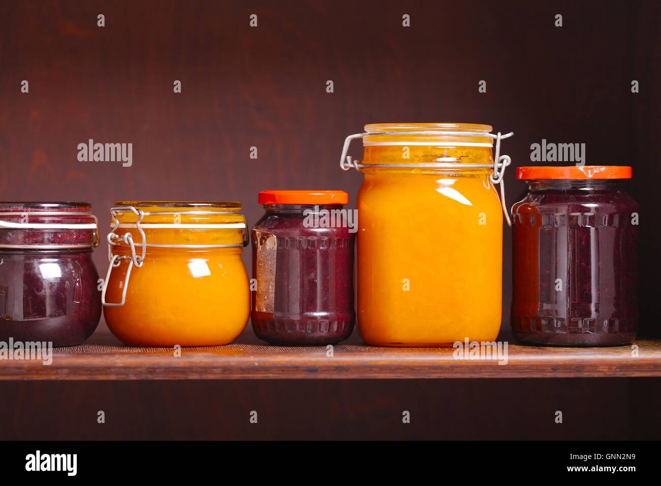 Jars of Jam Stock Photo - Alamy