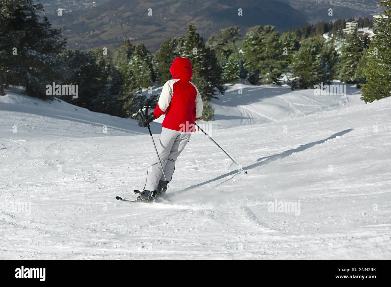 Skiing in the Alps Stock Photo - Alamy