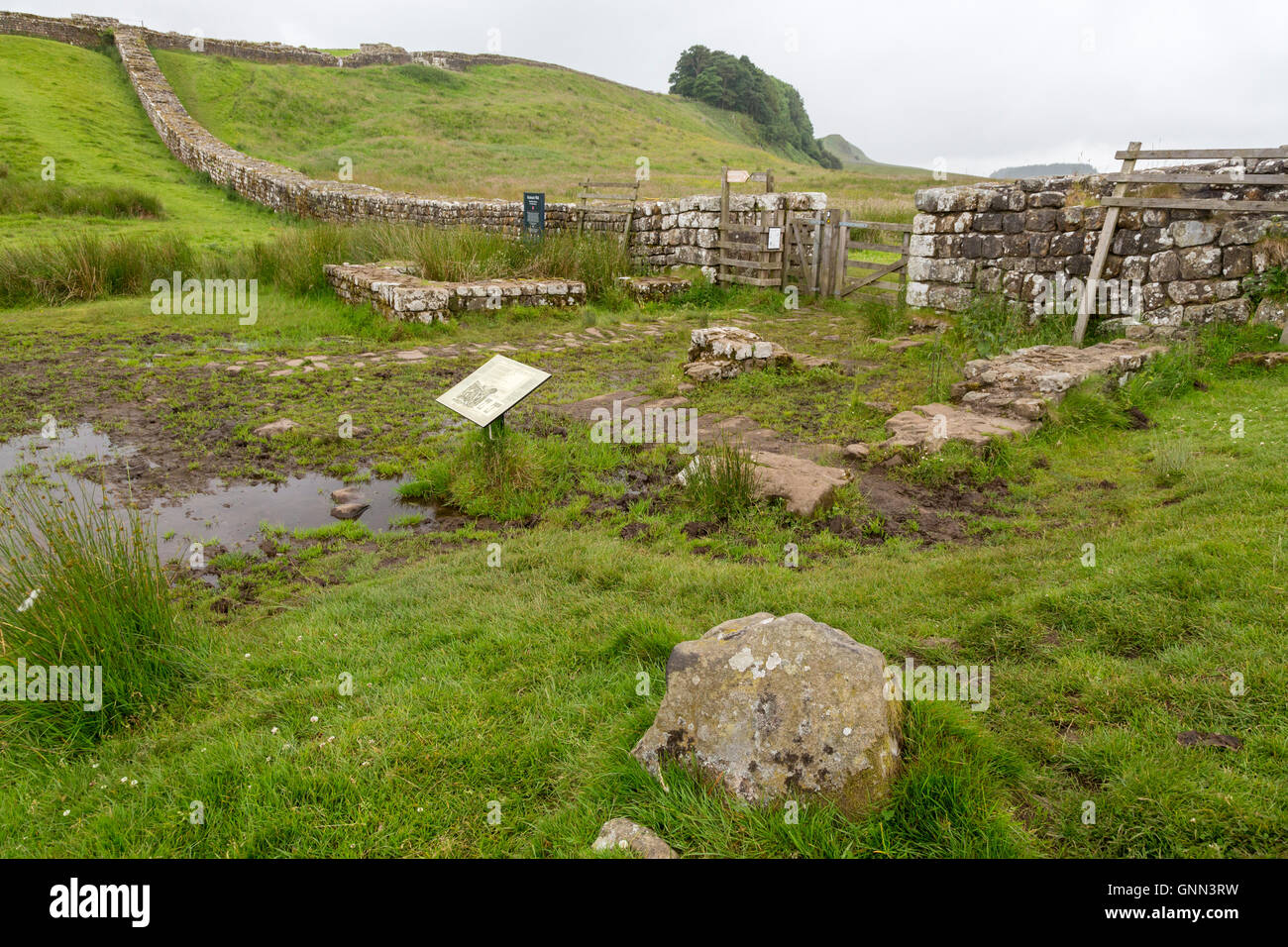 Northumberland, England, UK. Explanatory Sign at Knag Burn Gateway, by ...