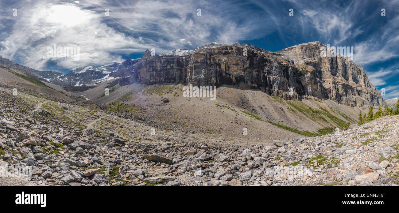 Panorama of Stanley Peak and Glacier in summer afternoon Stock Photo ...