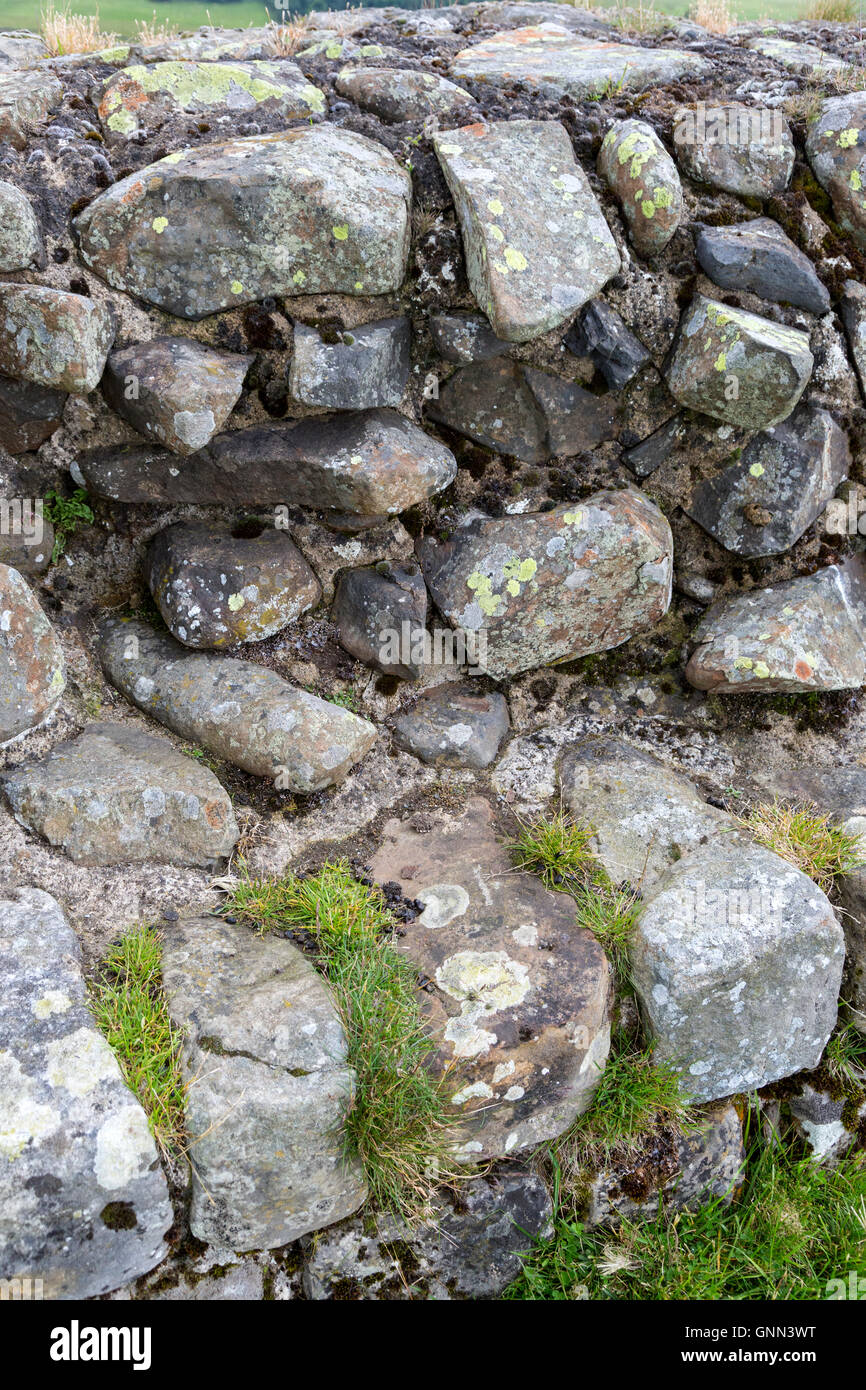 Northumberland, England, UK. Hadrian's Wall Showing Shapes of Tapered ...