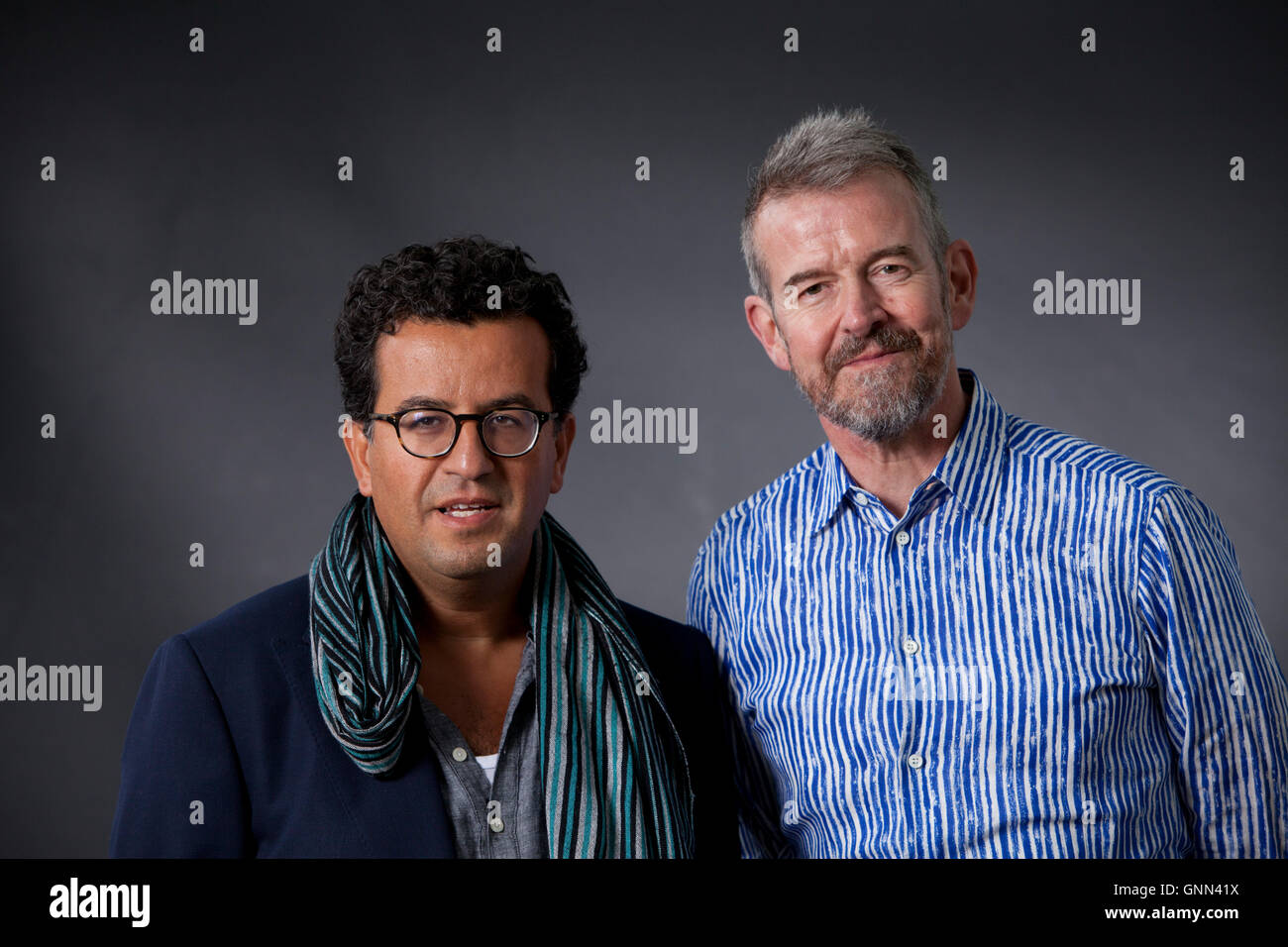 Adam Marrs-Jones (right) and Hisham Matar, at the Edinburgh ...