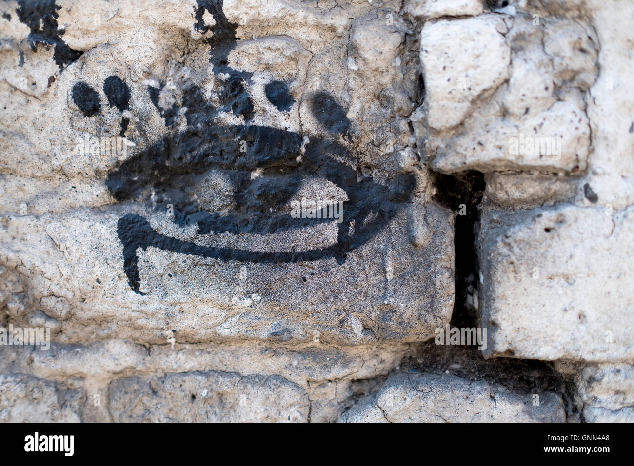 An eye painted on the brick wall Stock Photo - Alamy