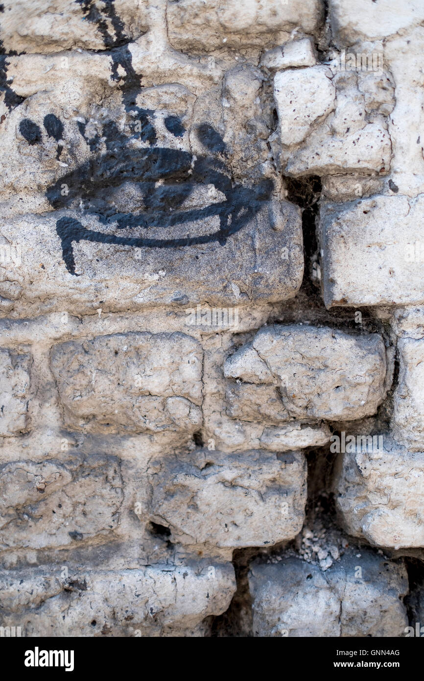 Eye painted on the brick wall Stock Photo - Alamy