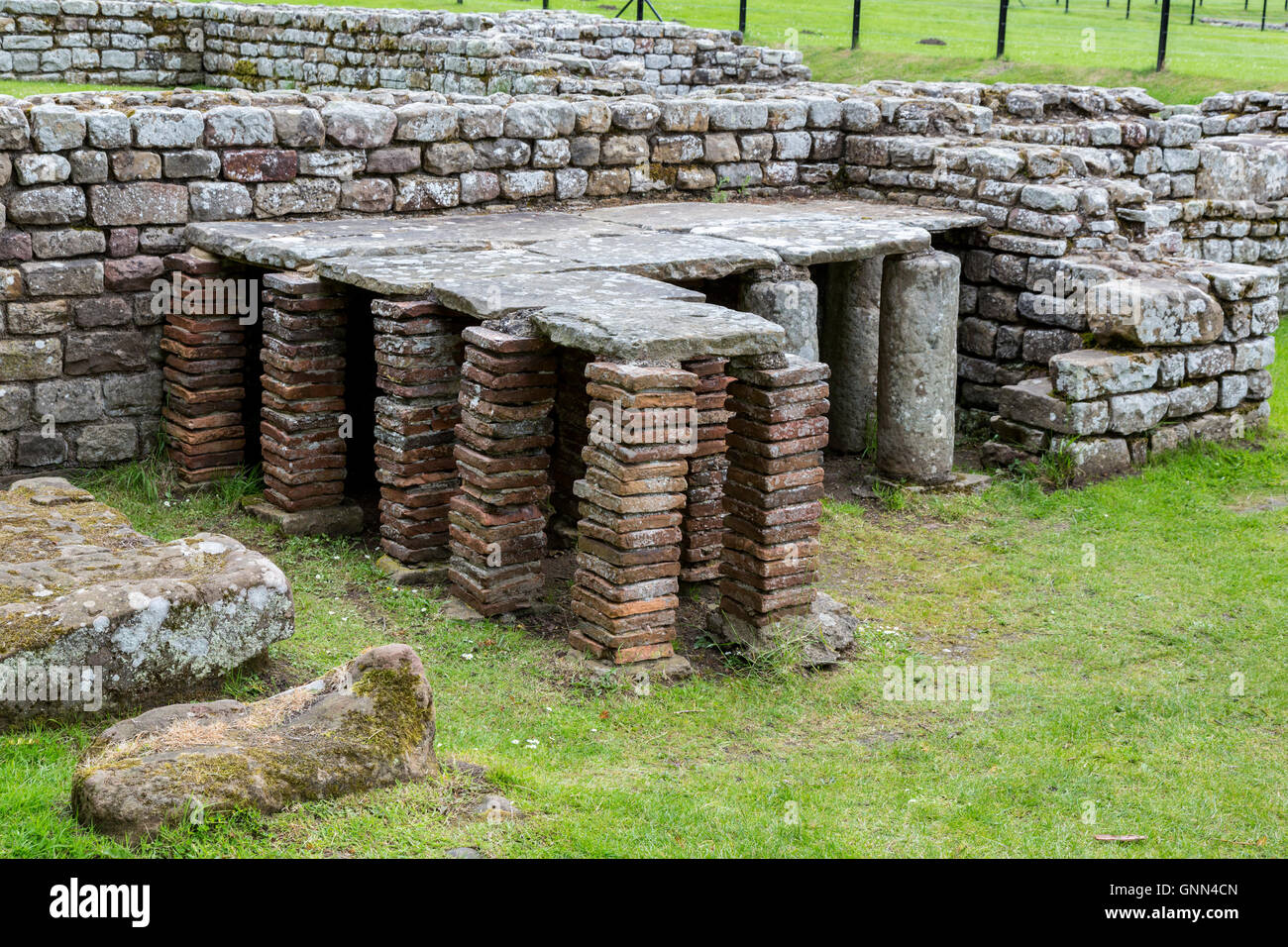 Roman bath house at chesters cilurnum roman fort hi-res stock ...