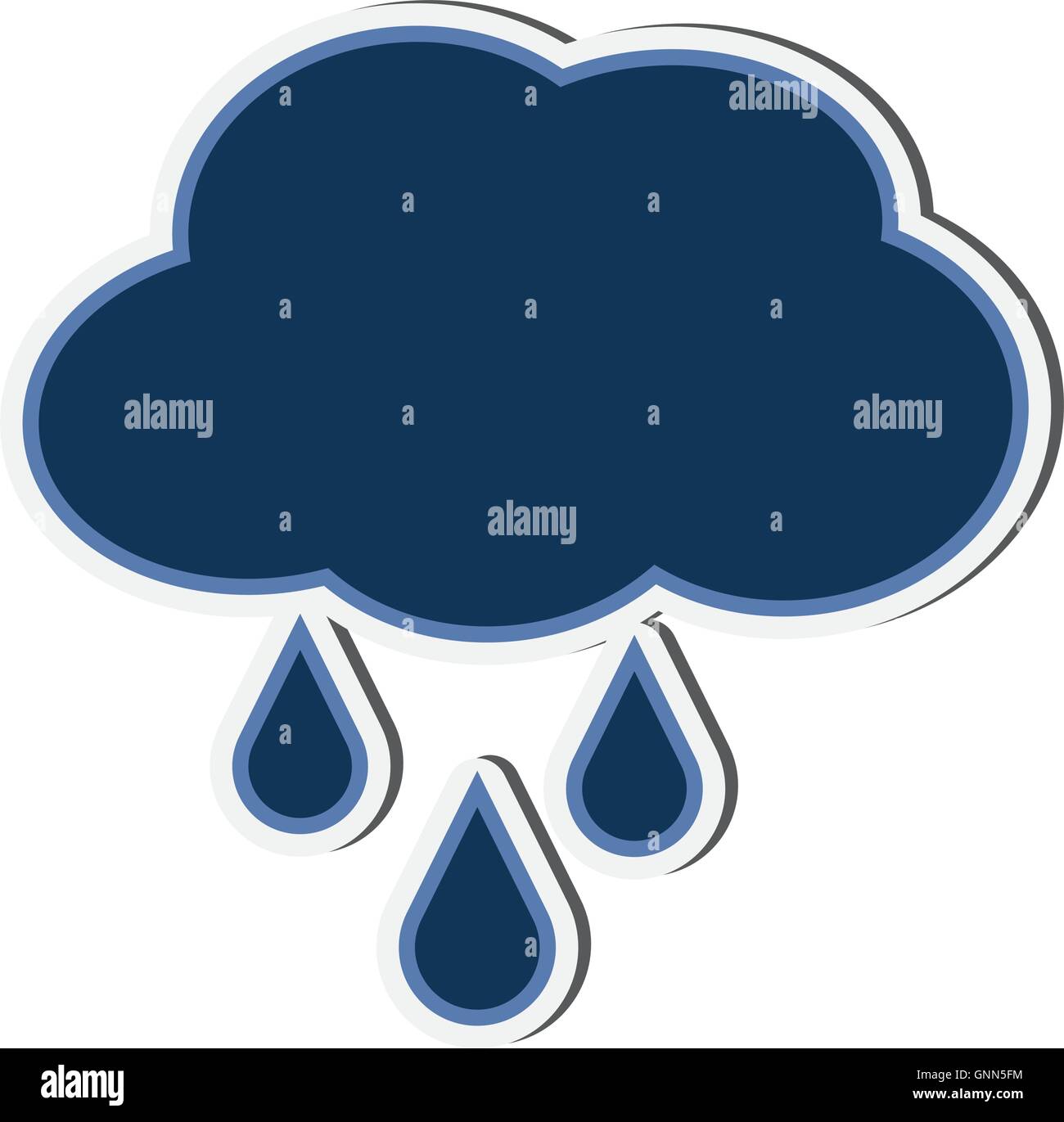 cloud drop raining design Stock Vector Image & Art - Alamy