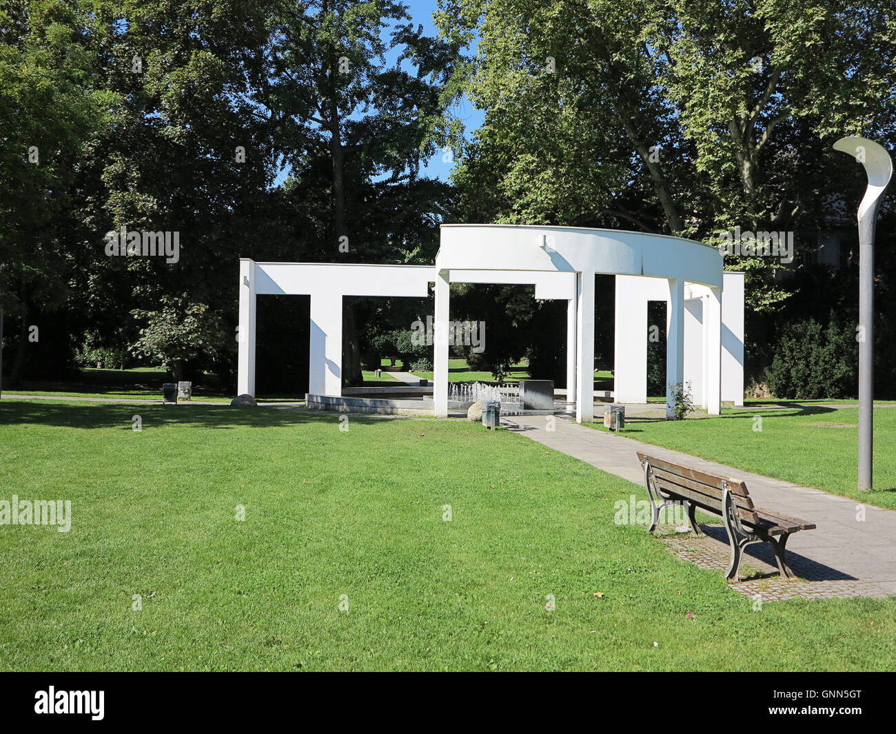 Metzler Park on the Museumsufer in Frankfurt, Germany Stock Photo - Alamy