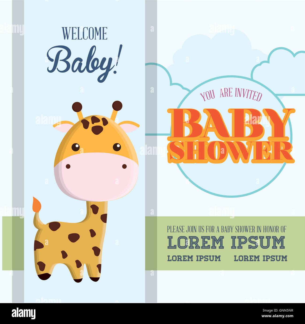 Giraffe baby newborn Stock Vector Images - Alamy