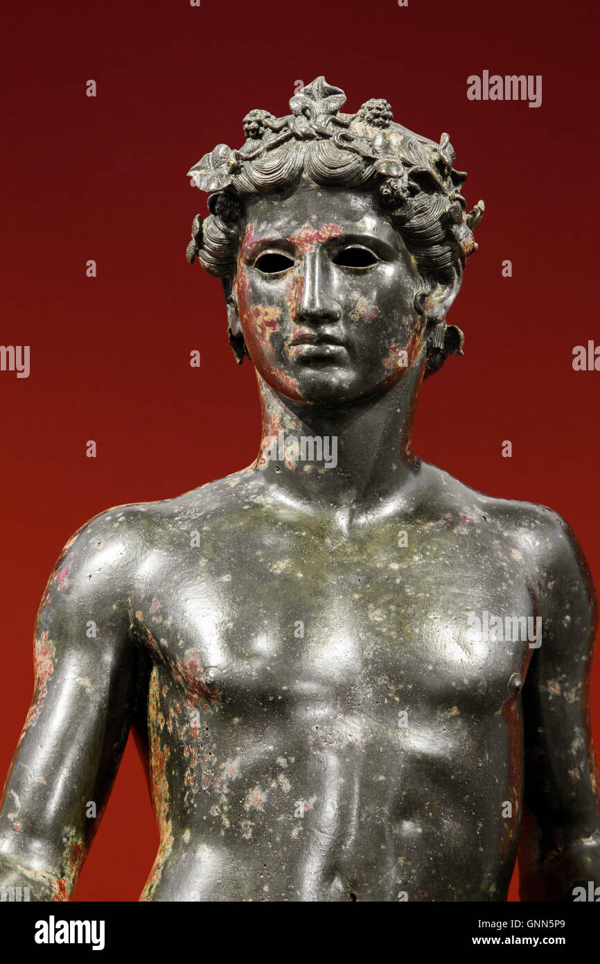 El Efebo. Roman bronze the Ephebos. Municipal museum Palacio de Najera ...