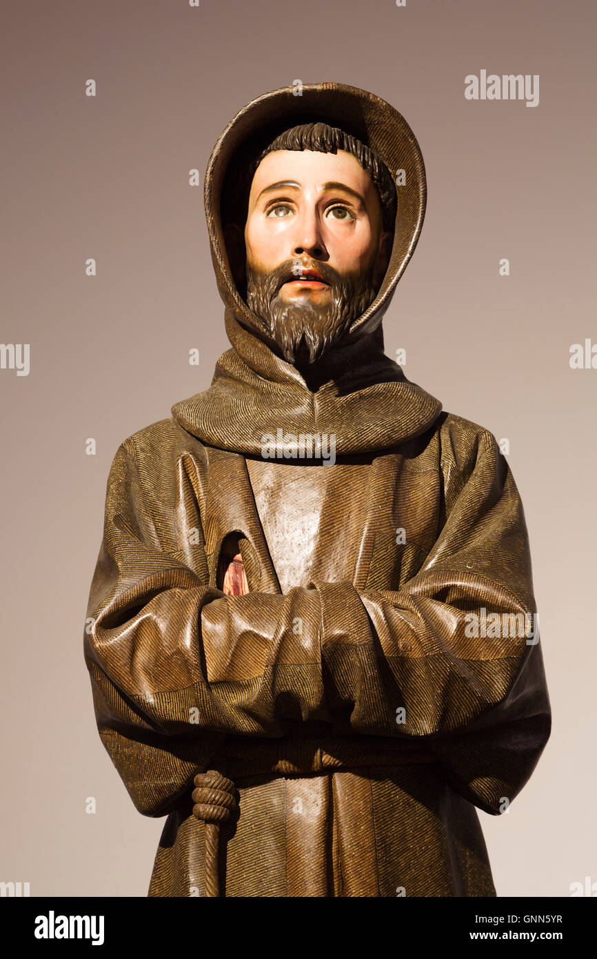 Sculpture of St Francisco de Asis, by the famous sculptor Pedro de Mena ...