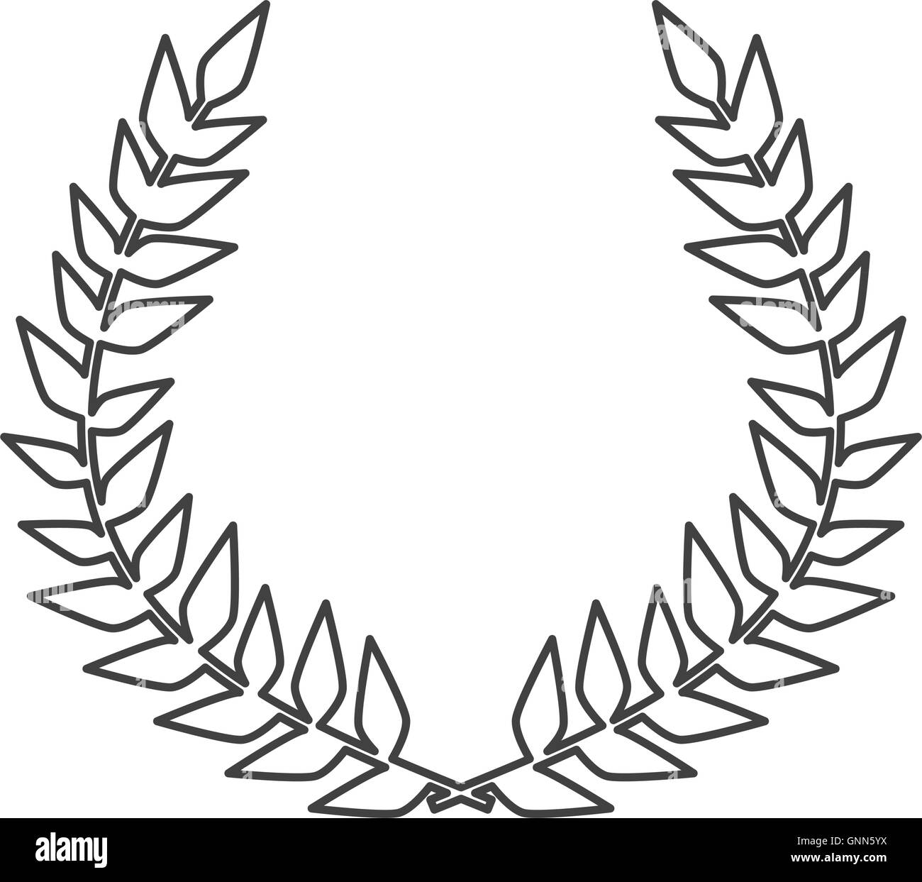 wreath leaves crown design Stock Vector Image & Art - Alamy