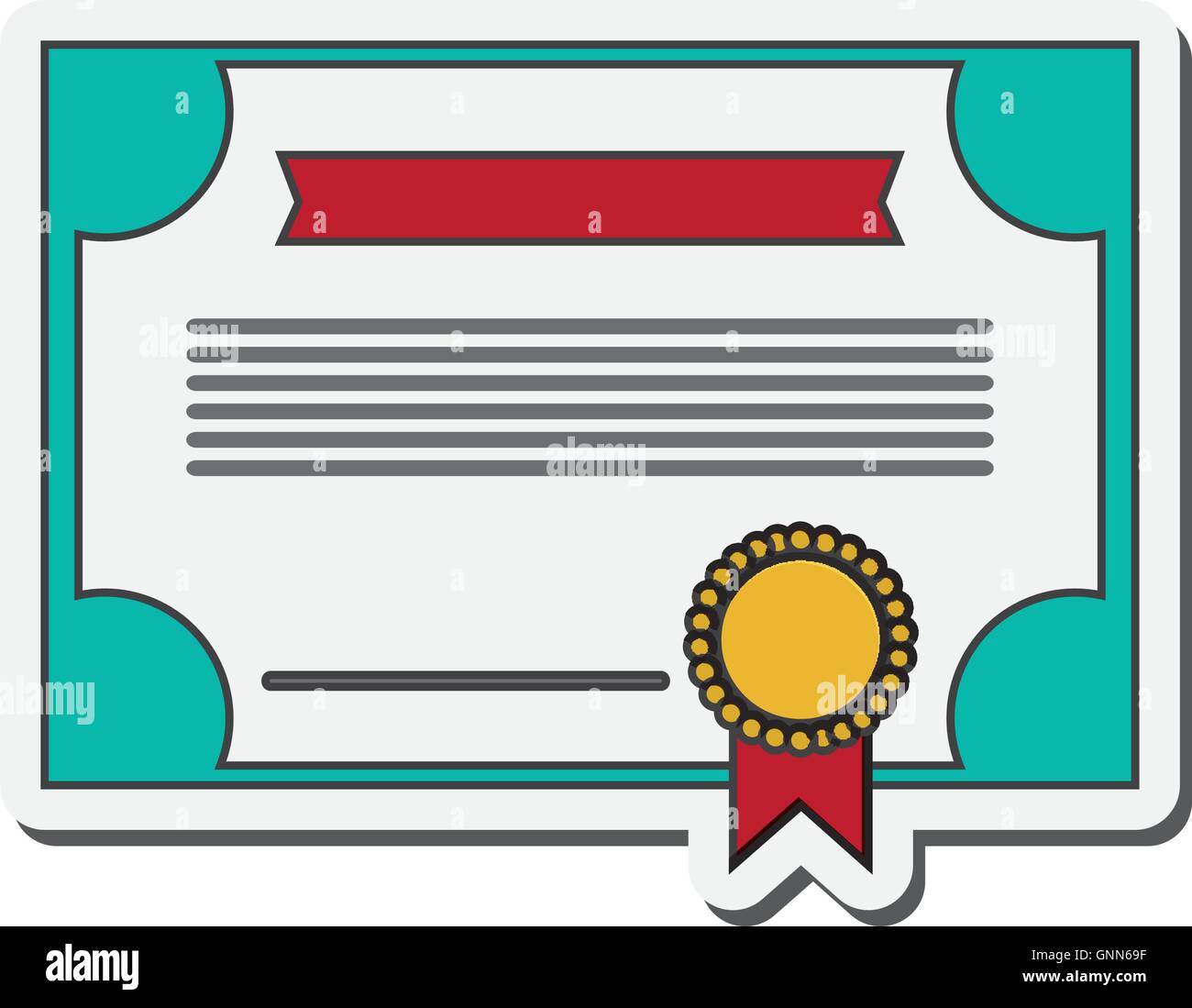 diploma with seal stamp design Stock Vector Image & Art - Alamy
