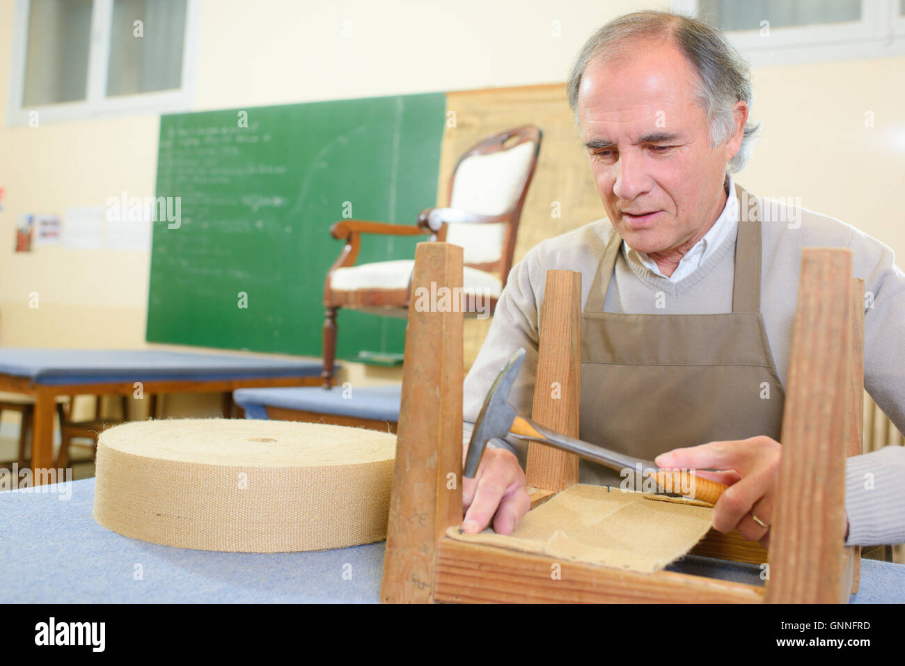 Making a chair Stock Photo - Alamy