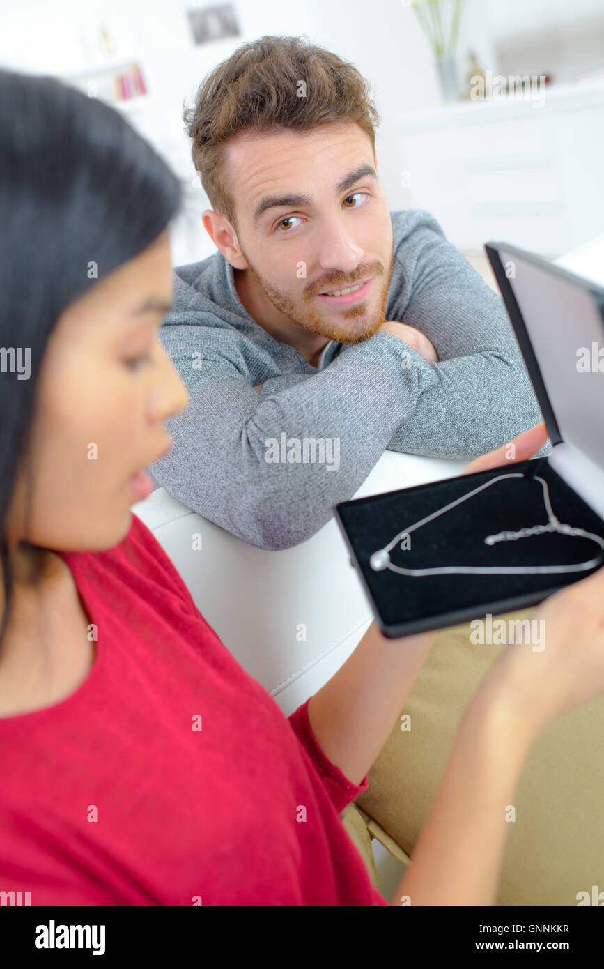 Attentive boyfriend caring girlfriend hi-res stock photography and ...