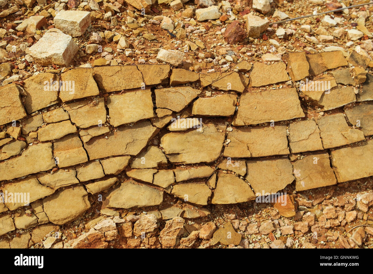 Dry cracked stone/sand in the Australian Outback - Central Australia ...