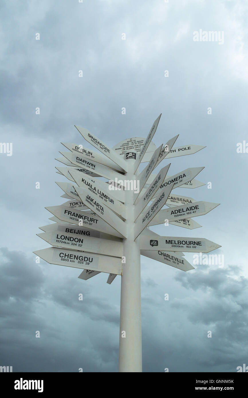 City signs directions around the world, Mount Isa, Queensland ...