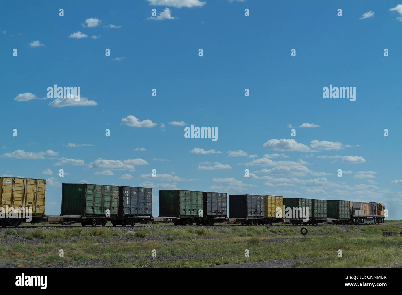Freight Train in the Queensland Outback - Australia Stock Photo - Alamy