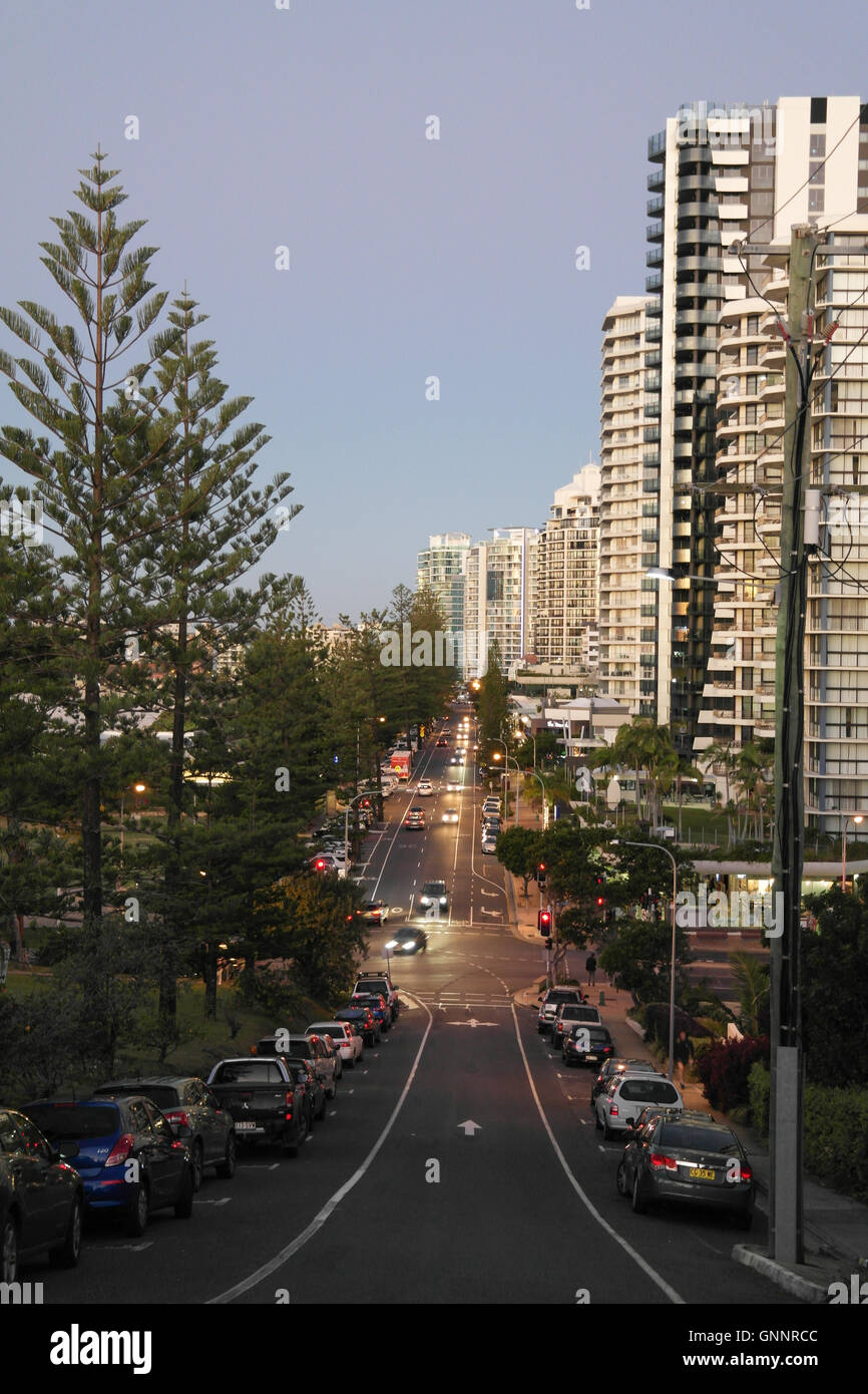 Coolangatta town on the Gold Coast in Queensland - Australia Stock ...