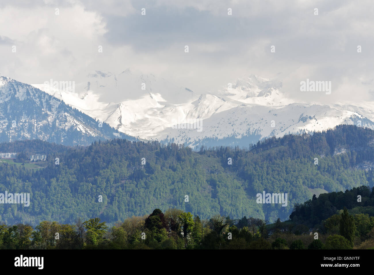 Alpine landscape in Switzerland Stock Photo - Alamy