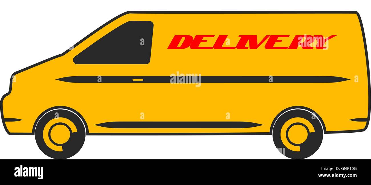 Delivery car in flat design Stock Vector Image & Art - Alamy