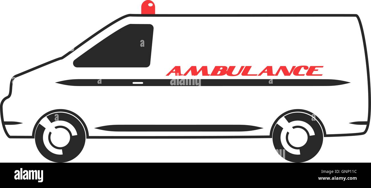 Ambulance van in flat design Stock Vector Image & Art - Alamy