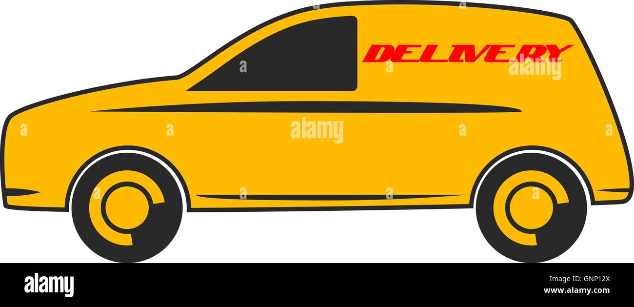 Delivery car in flat design Stock Vector Image & Art - Alamy