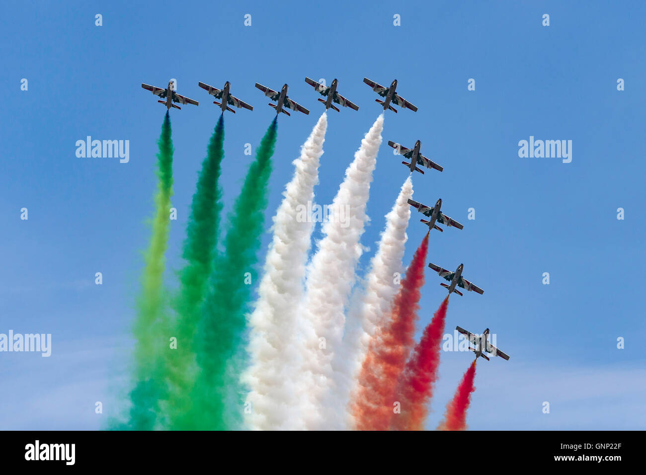The Italian Air Forces Frecce Tricolori Aerobatic Team High Resolution ...