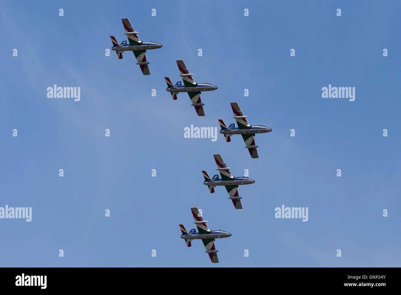 Frecce Tricolori formation aerobatic display team of the Italian Air ...