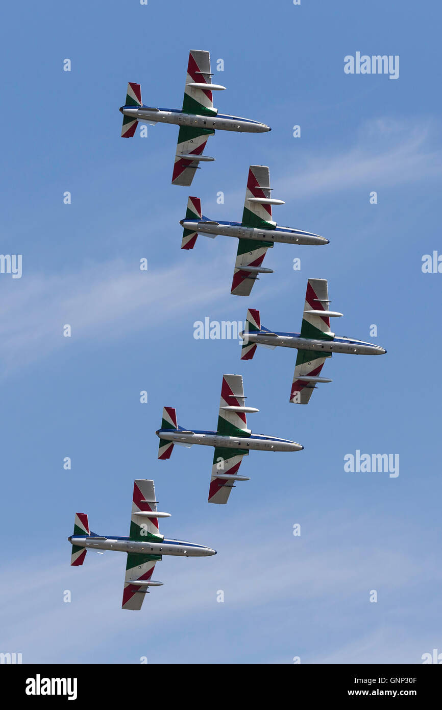 Frecce Tricolori formation aerobatic display team of the Italian Air ...