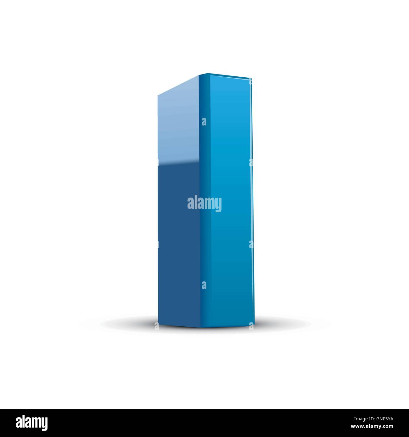 3D image blue letter I isolated on white background Stock Vector Image ...