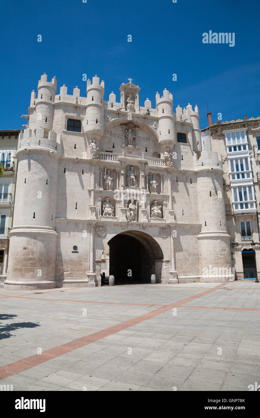 facade landmark of famous St Mary or Santa Maria Arch Door, monument ...