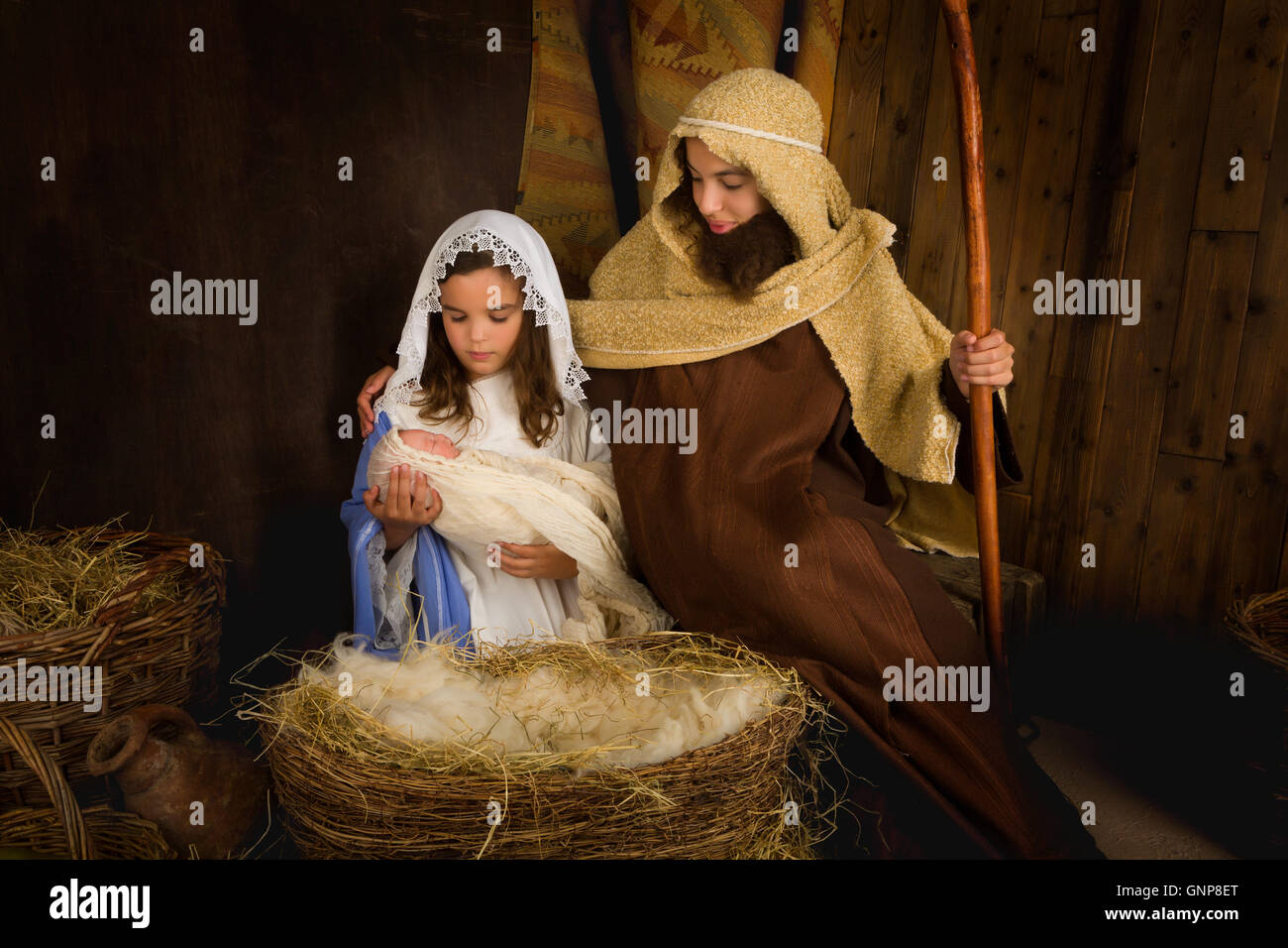 Nativity scene children hi-res stock photography and images - Alamy