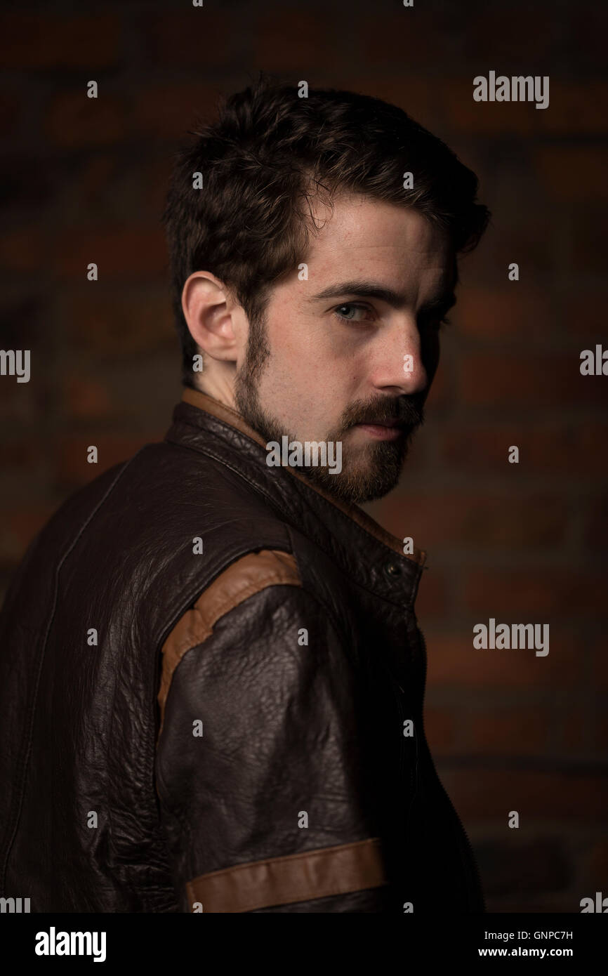 Dark hair blue eyes male model hi-res stock photography and images - Alamy