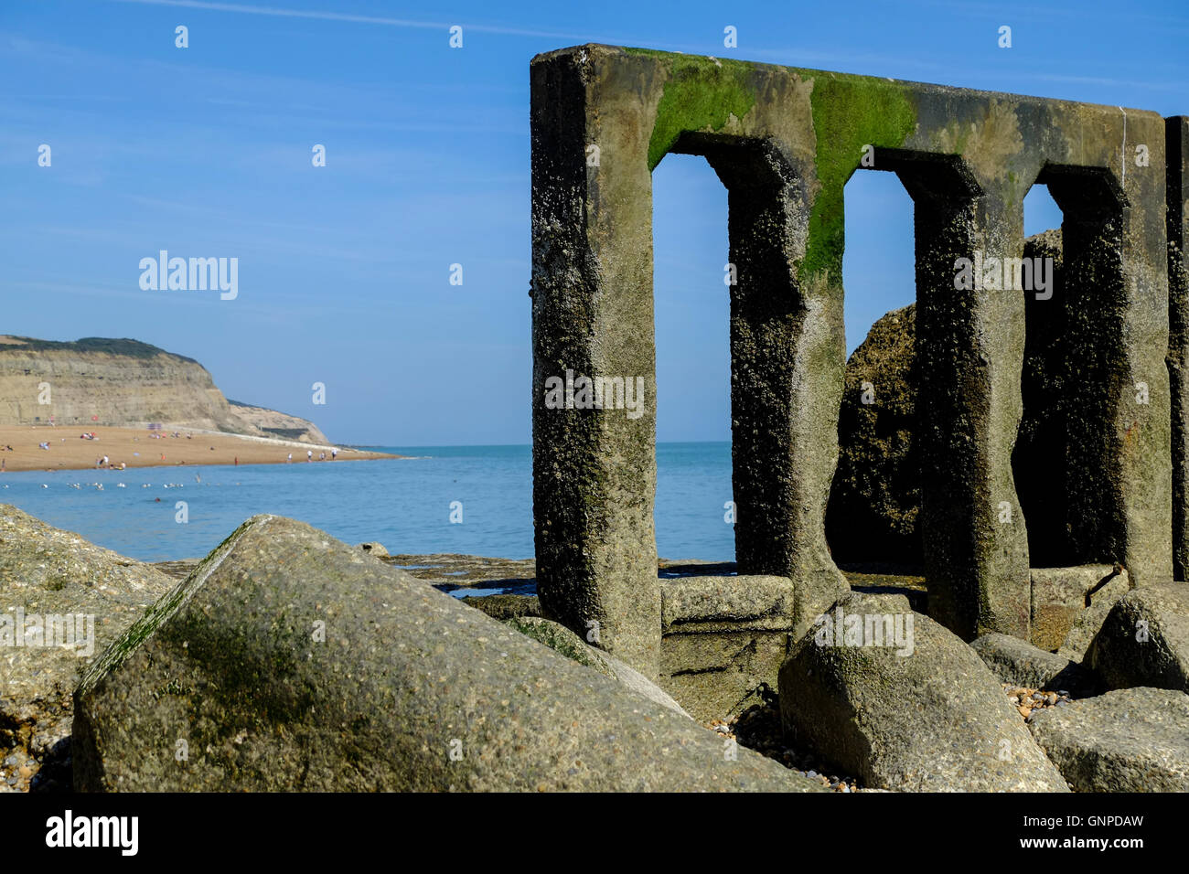 Hastings WW2 Sea Defence Stock Photo - Alamy