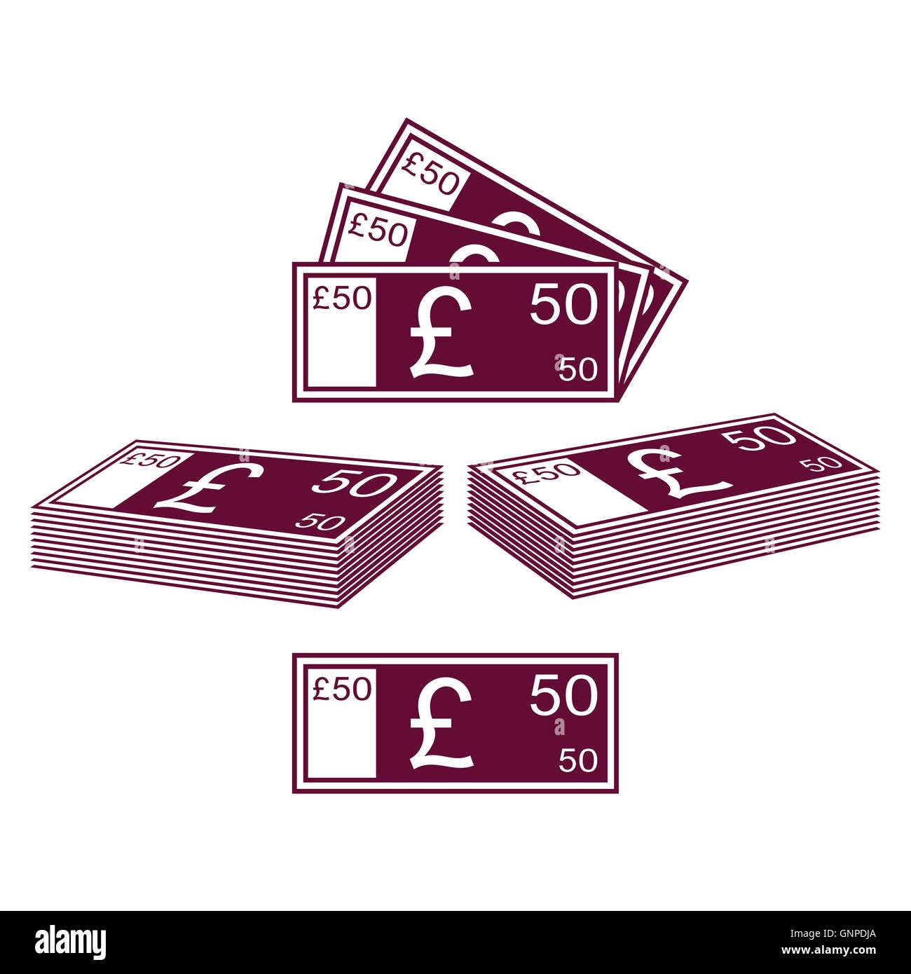 English money pile Stock Vector Images - Alamy