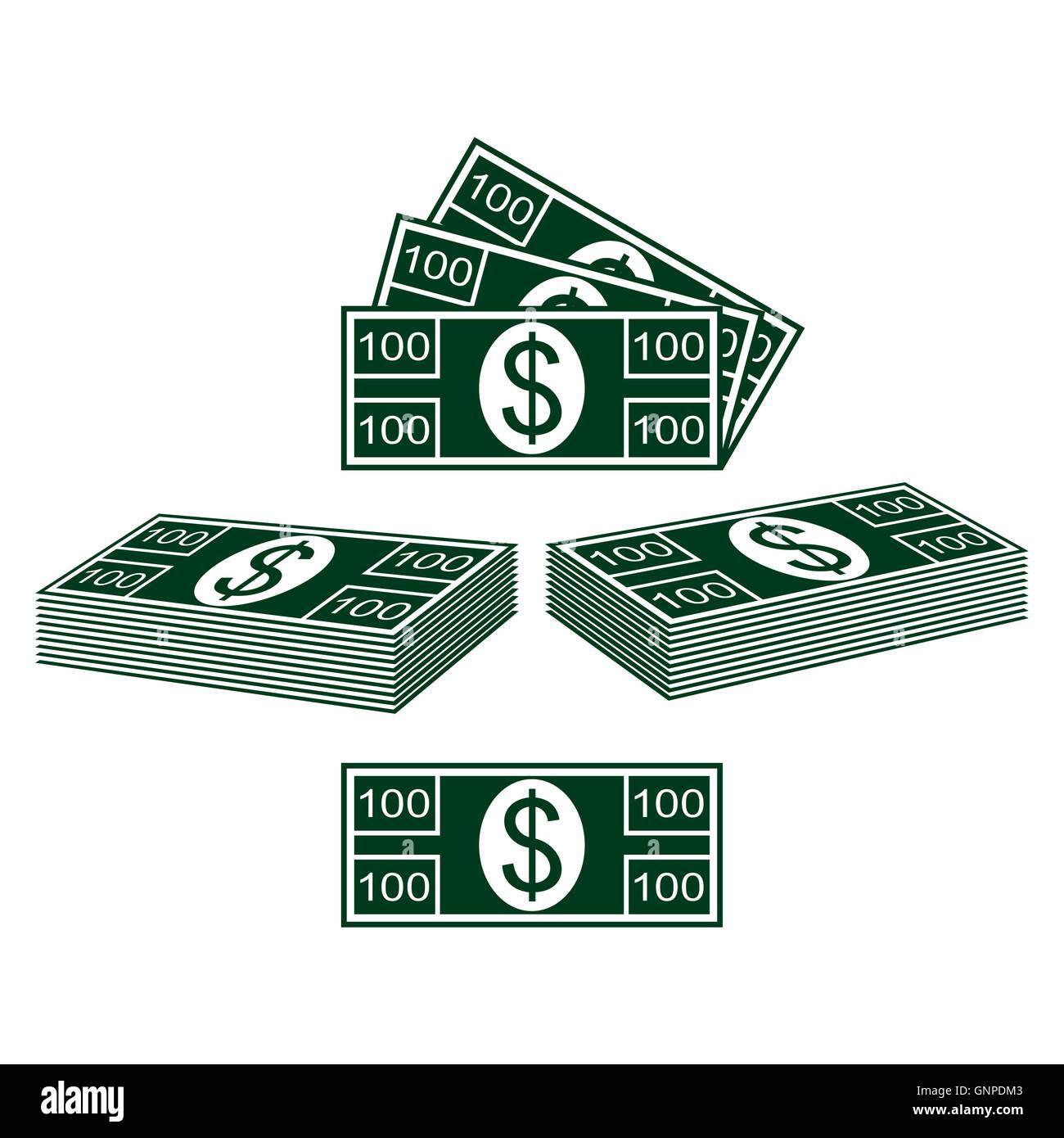 100 dollar bill Stock Vector Images - Alamy